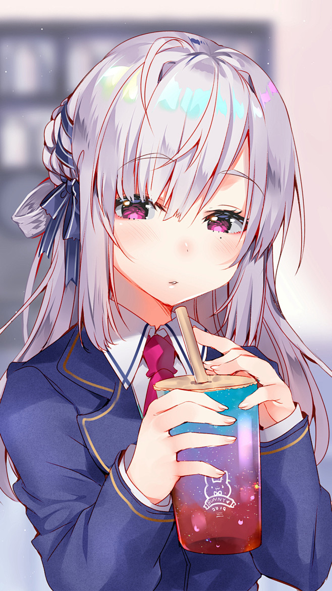 二次元JK短裙美女手机壁纸