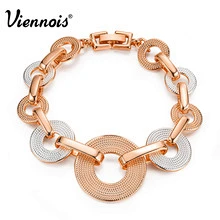 Viennois Gold Color Bracelets & Bangles for Women Silver Color Bracelet ...