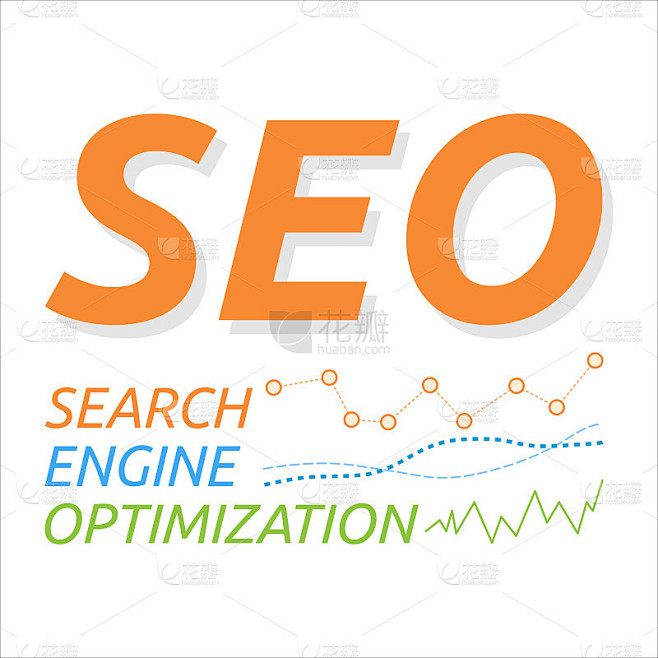 Search engine optimization concept with graph elem