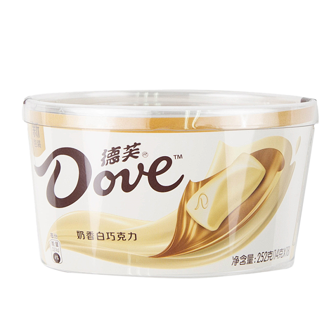德芙奶香白巧克力碗装252g