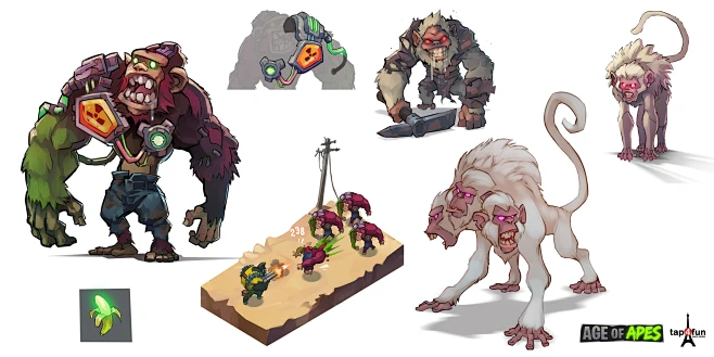 characterdesign age of apes pack 10-花瓣网