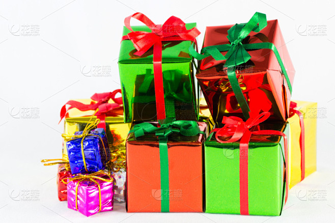 包装纸,水平画幅,形状,绿色,蝴蝶结,组物体,盒子,背景分离,惊奇,图像