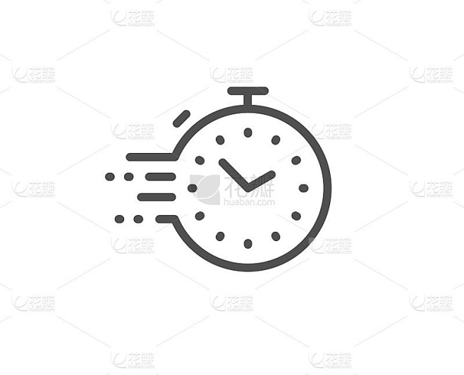 Timer line icon. Time management sign. Stopwatch.