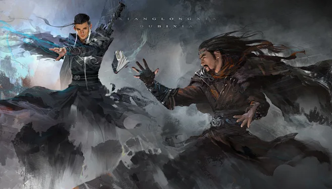 中国风男性卡牌插画中国风写实角色原画来自cgbook.cn (791)-花瓣网