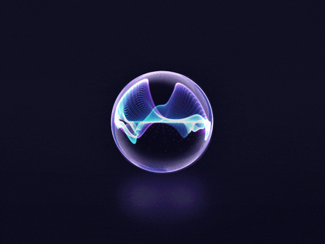 Voice assistant motion effect siri wave ai assistant voice logo ui ico