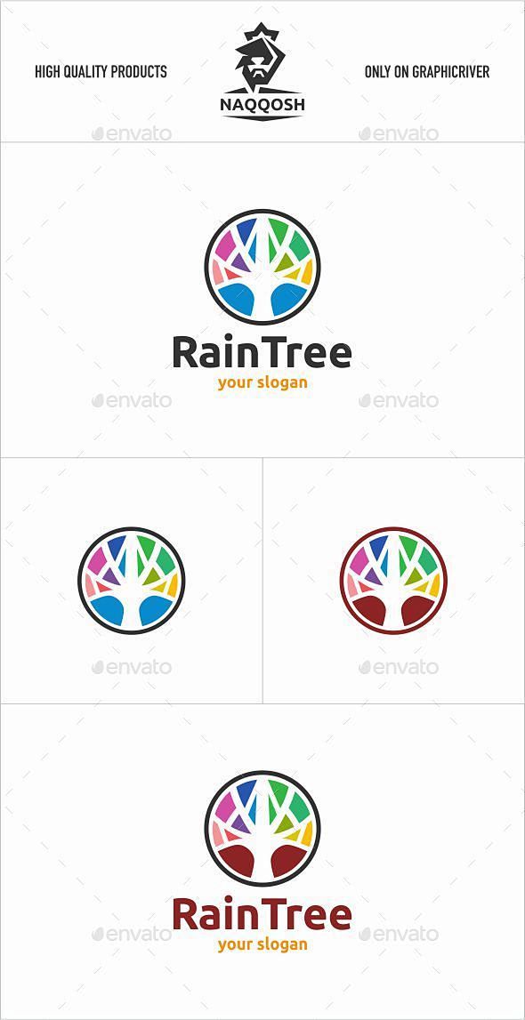雨树——自然标志模板Rain Tree - Nature Logo Templatesearthtones艺术,美丽,早午餐,五彩缤纷,生态 ...