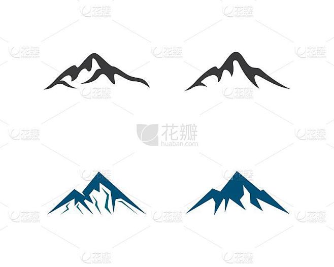 Mountain template vector icon illustration