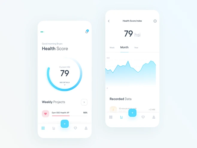 Gamified Health App Concept minimal ui app ios clean health medical ...