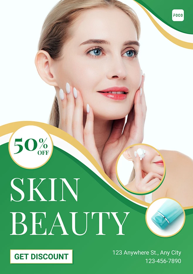 Beauty SPA Facial Advertising Flyer素材-花瓣网