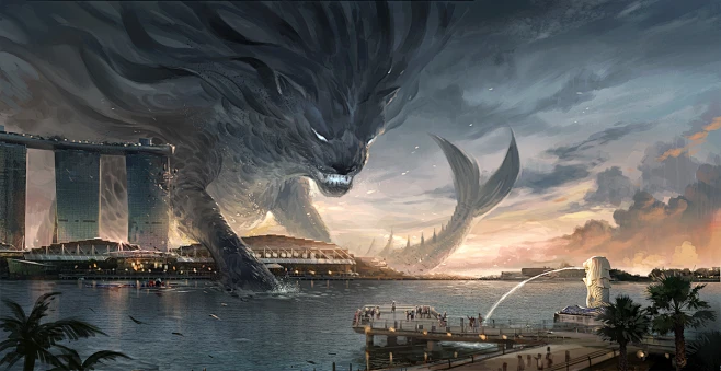 Merlion by sandara-花瓣网