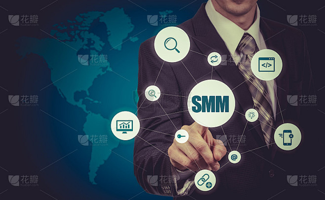 SMM社交媒体营销广告在线商业概念