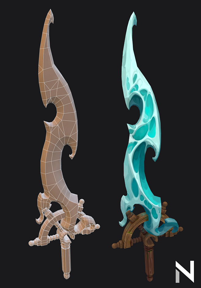 Water Sword - Handpaint Texturing, Ruslan Shabelsky-花瓣网