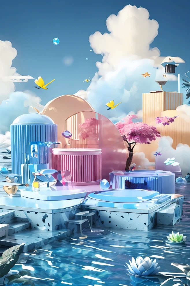 c4d渲染海报-花瓣网