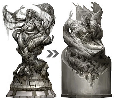 Guild Wars 2 God Statue Concepts : Balthazar, Kormir, Dwayna, Lyssa ...