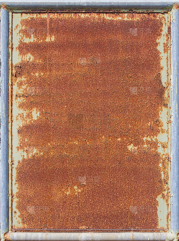 old rusty metal frame