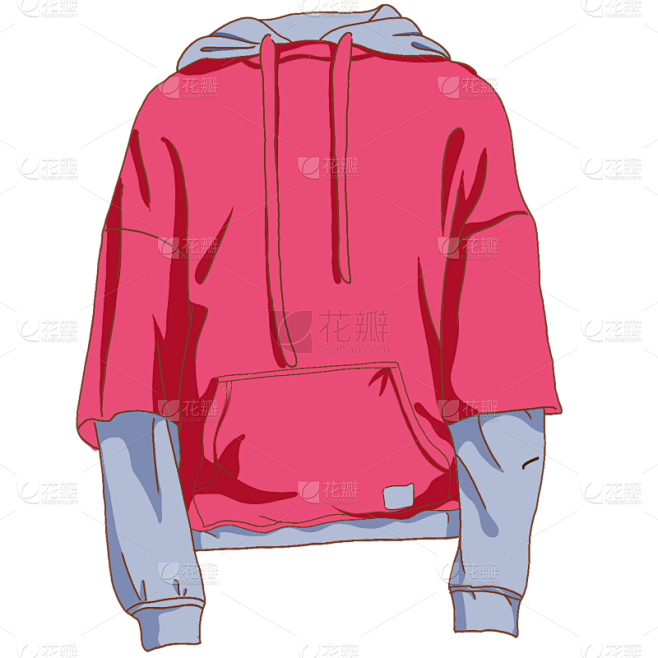 红色卡通时尚男装卫衣