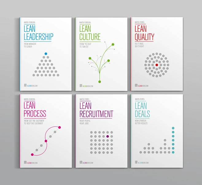 Slim management simplicity books covers Goma Lean Minimalism geometric-花瓣网
