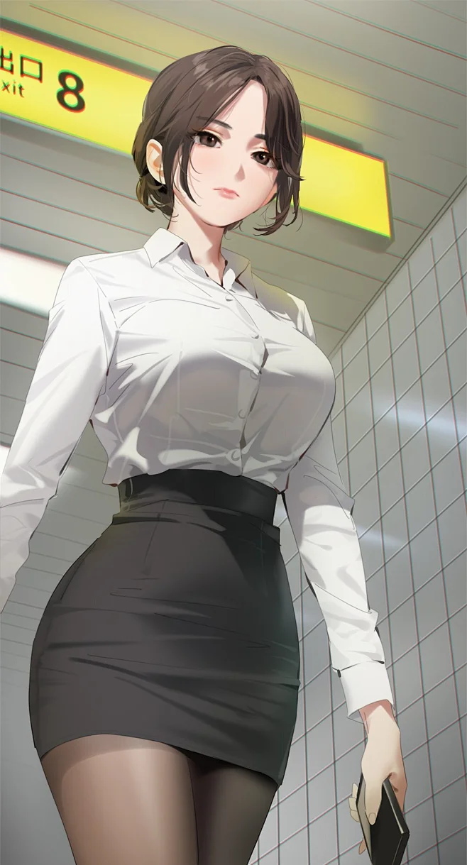 ,the exit 8,yd (orange maru),Игровой арт,game art,Игры,Office Lady,арт ...