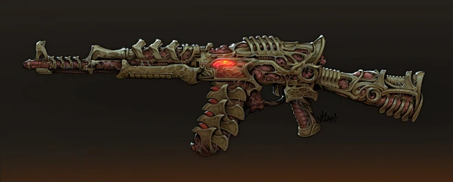 Biopunk weapon concept_01-花瓣网
