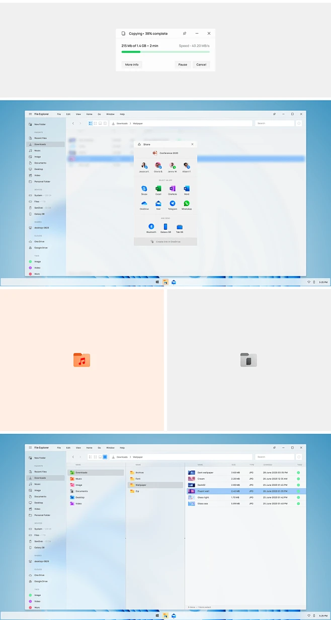 concept design fluent design Microsoft minimal Operation system simple ...