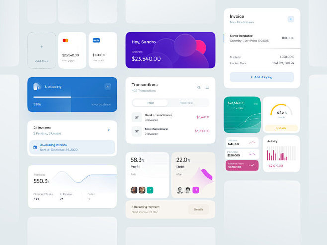 UI灵感 数据卡片 好东西！玩出花样的可... 来自移动端设计 - 微博