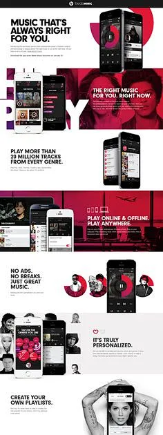 互联网，BeatsMusic上酷网页设计。 #webdesign