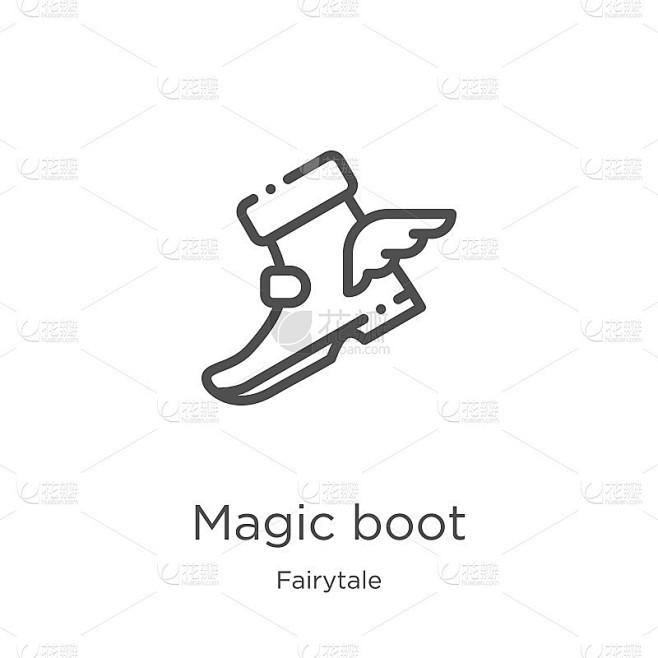 magic boot icon vector from fairytale collection.