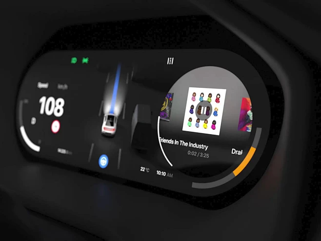 #30 Polestar HMI Experiment 3d after effects animation blender car ...