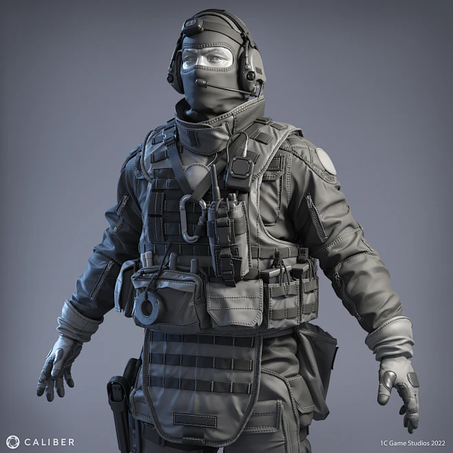 Caliber - RAID operators - High-Poly-花瓣网