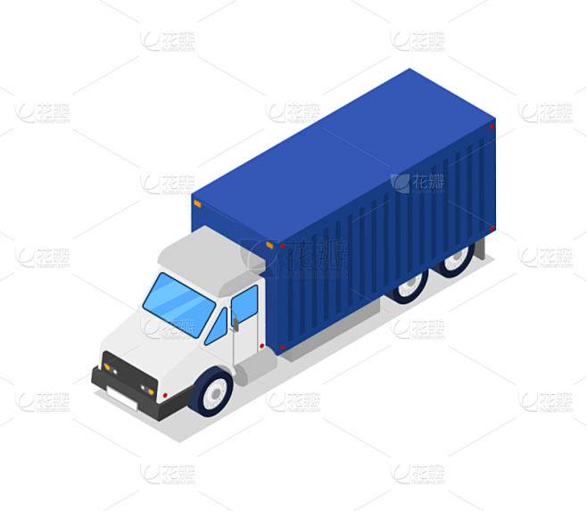 商务,货运,图标,卡车,三维图形,分离着色,货物集装箱,海上运输,汽车,交通