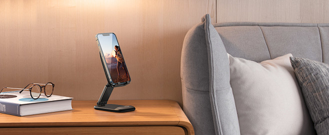 Amazon.com: Lamicall Foldable Phone Stand for Desk - Height Adjustable ...