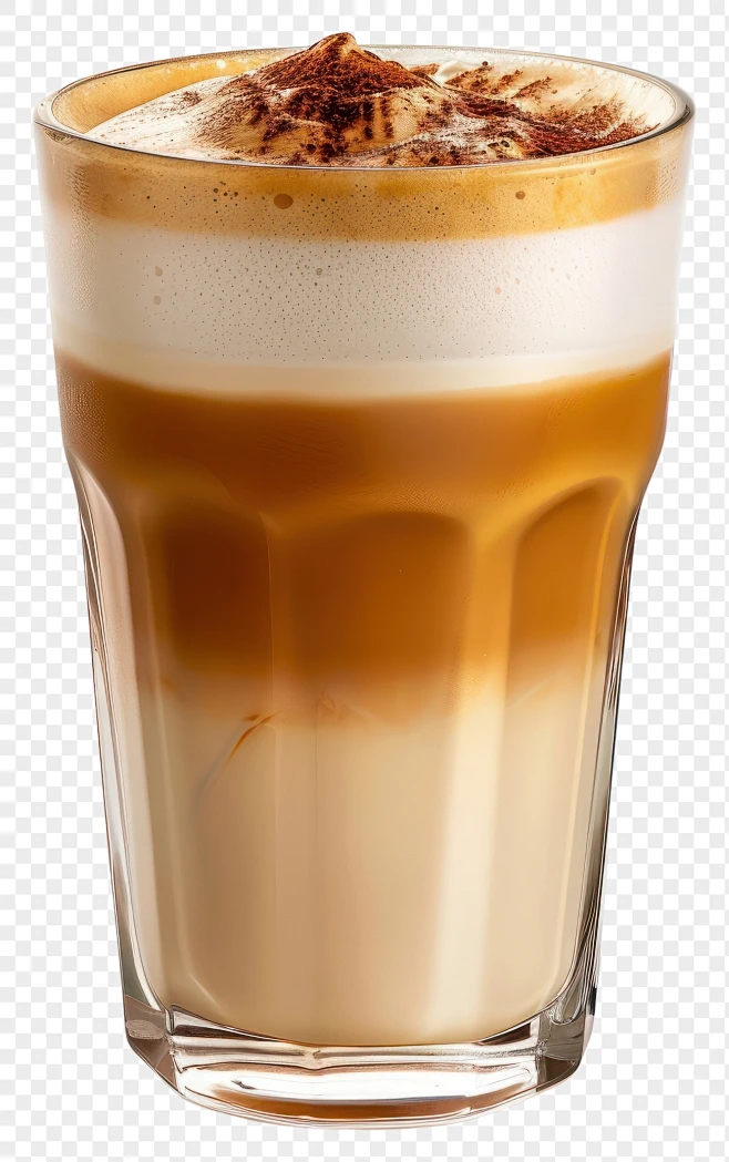 PNG Delicious layered iced coffee drink-花瓣网