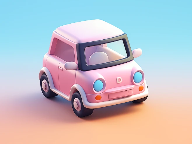 3D Car, 3D Cartoon Car, 3D Pastel Mascot Car 3d ai 3d ai car 3d ai car ...