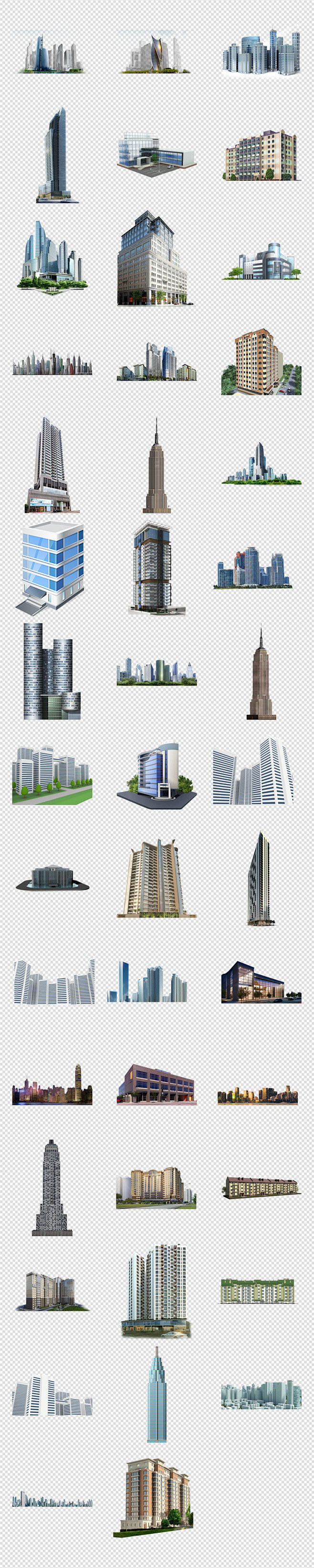 高端城市建筑高楼大厦png建筑素材