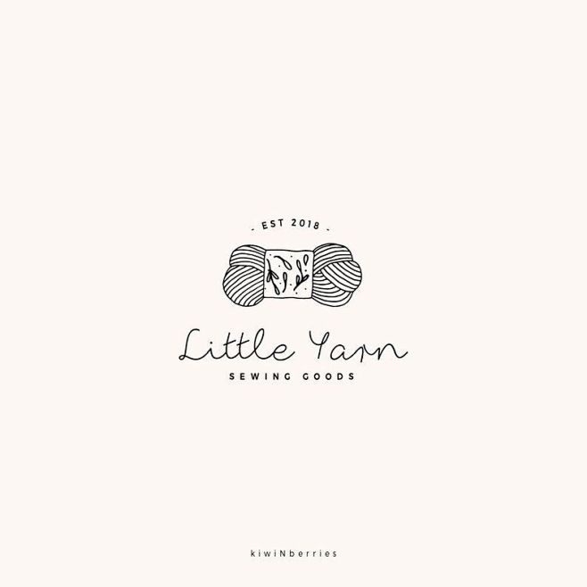 Yarn logo design, Sewing shop logo, knitting logo, Premade logo design ...
