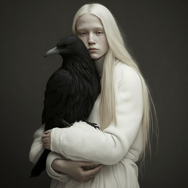 anorexia, full body in white powder, a full body young beautiful albino ...