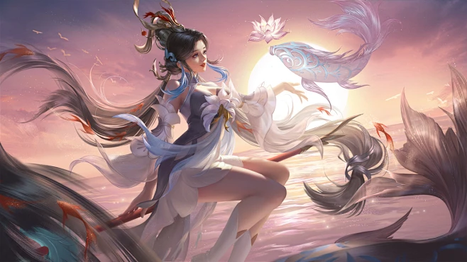 大乔白鹤梁 珺珺爱吃枣儿 插画师作品 涂鸦王国 花瓣网
