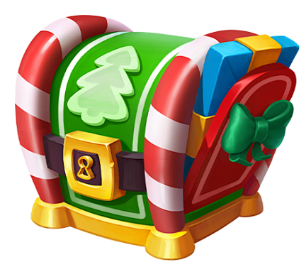 santa stamp chest