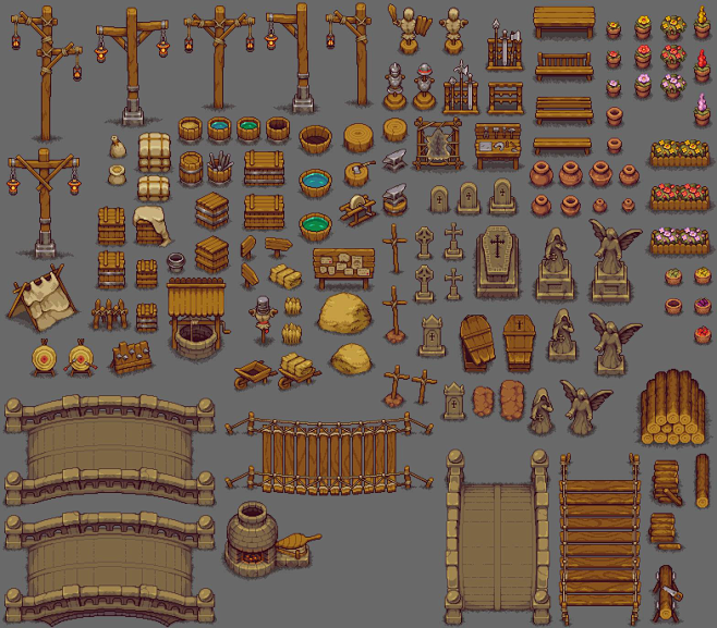 Era of Fantasy: Village Props - Pixelart Asset Pack