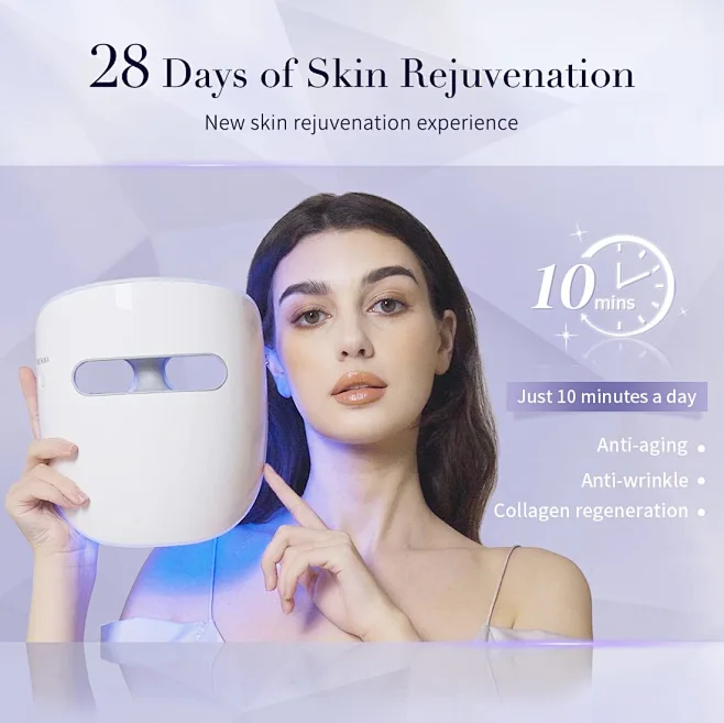 Amazon.com : HIME SAMA Led Face Mask Light Therapy, Red Light Therapy ...
