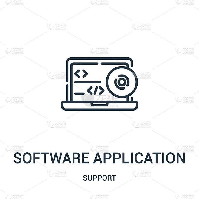 software application icon vector from support coll