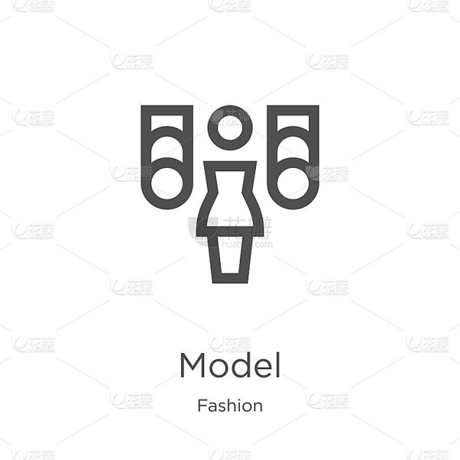 model icon vector from fashion collection. Thin li
