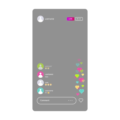 【米图网-52mitu.com】直播 抖音直播 打赏 评论 在线直播 直播界面 手机直播 ui设计手机直播界面-花瓣网