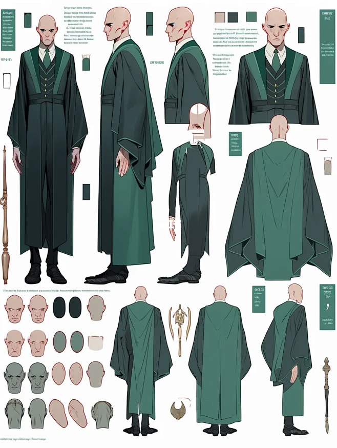 《哈利波特》伏地魔人物设计|midjourney-花瓣网