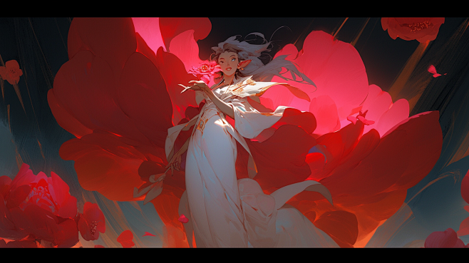 Gadal_portrait_of_A_girl_a_huge_PeonypatronusSunlightwarmthin_t ...