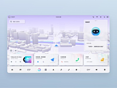 HMI 3D地图导航-花瓣网|陪你做生活的设计师 | HMI-P7-语音导航-日间模式
