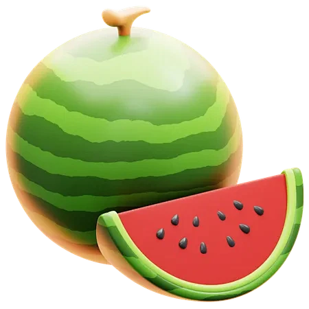Watermelon 3D Icon-花瓣网