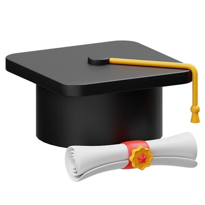 Graduation Hat and Certificate