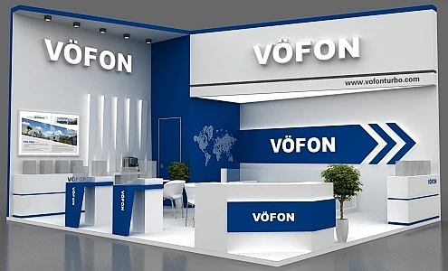 Vofon科技展览展示展台模型3D模型-花瓣网