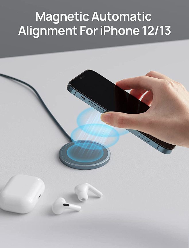 Amazon.com: JSAUX Magnetic Wireless Charger Compatible with MagSafe ...